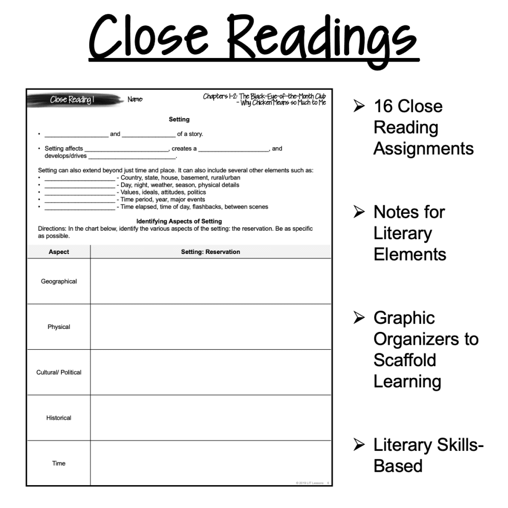 The Absolutely True Diary of a Part-Time Indian Novel Study | LIT Lessons