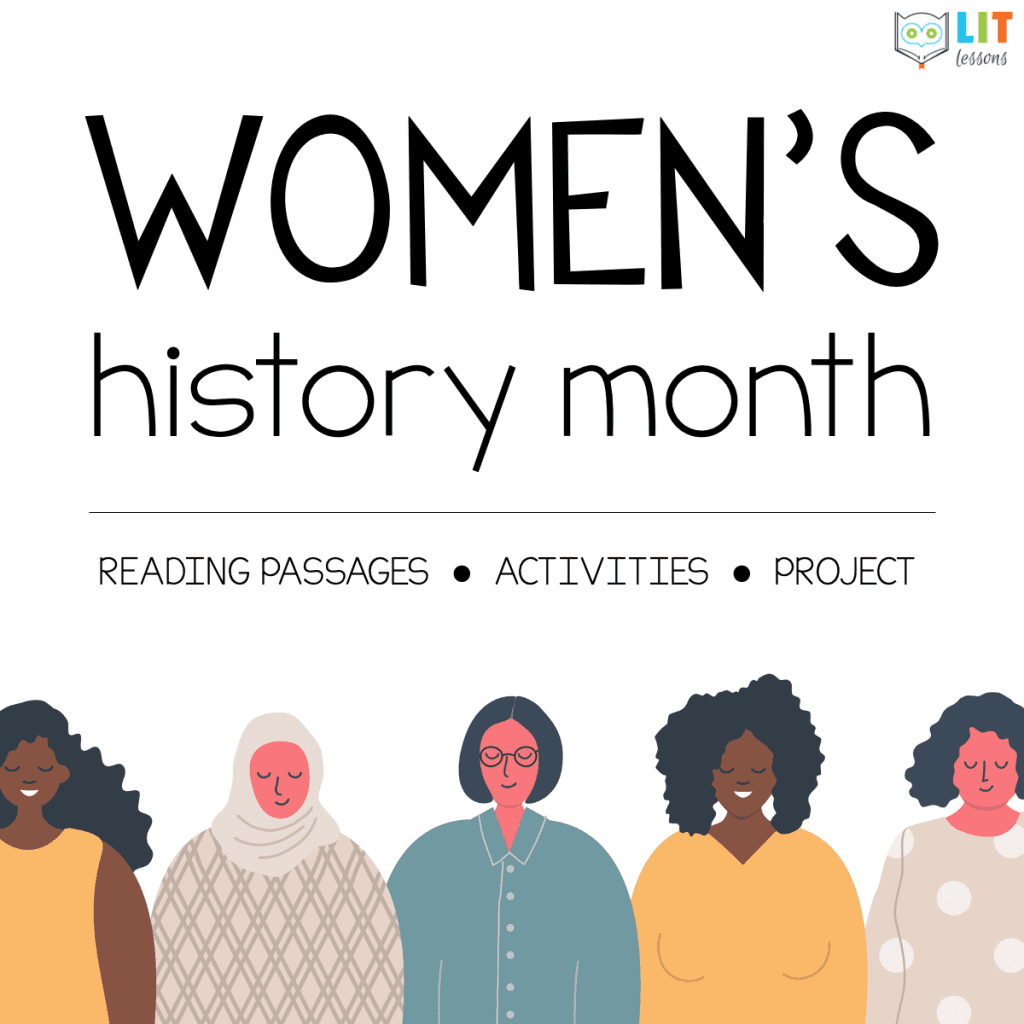 Women's History Month Project Readings Activities | LIT Lessons